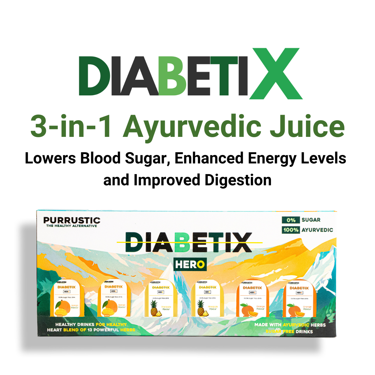 DIABETIX - 3 In 1 Formula: Lowers Blood Sugar, Gives Instant Energy, I ...
